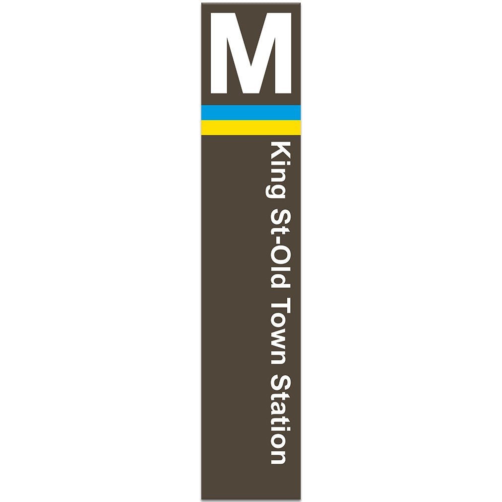 Washington Metro King St-Old Town Mini Pylon Sign – DCMetroStore