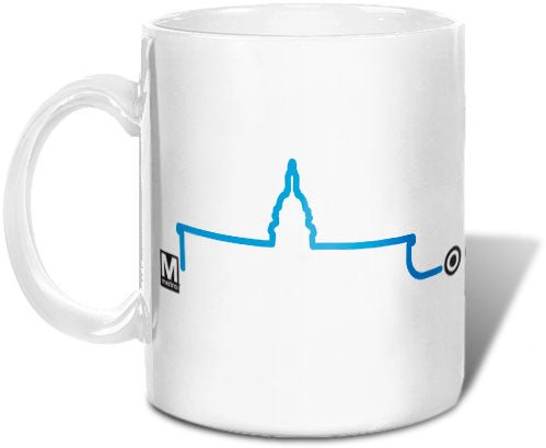 DC Metro Blue Line Mug – DCMetroStore