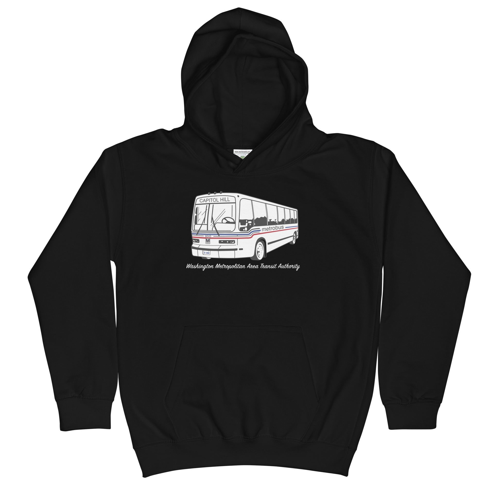 Metrobus Kids Hoodie (on Black) – DCMetroStore